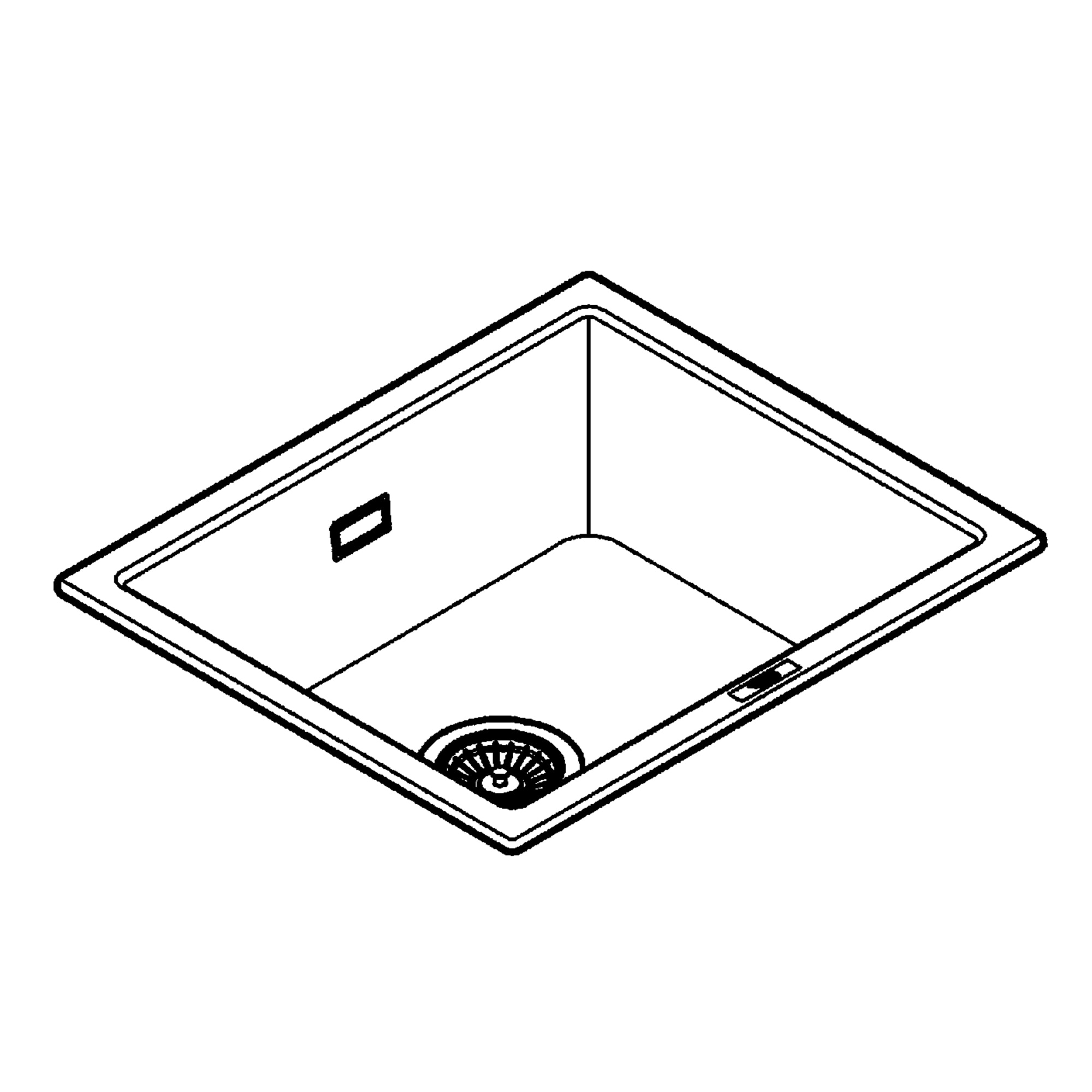 Мивка Grohe K700U 31654AP0, Композитна, 533x457 мм, Ръчно източване ...