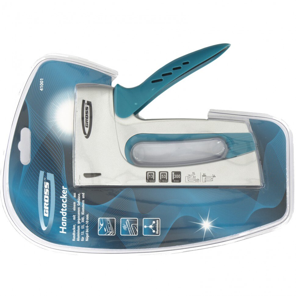 Capsator mobilier, carcasa din aluminiu, pentru capse tip 13, 53, 300 ...