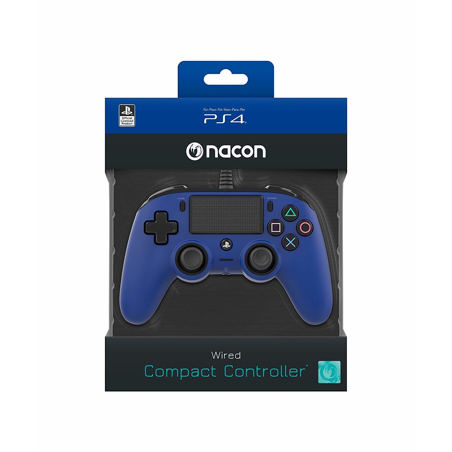 Controller Cu Cablu Compact Color Edition Blue Ps4 - eMAG.ro
