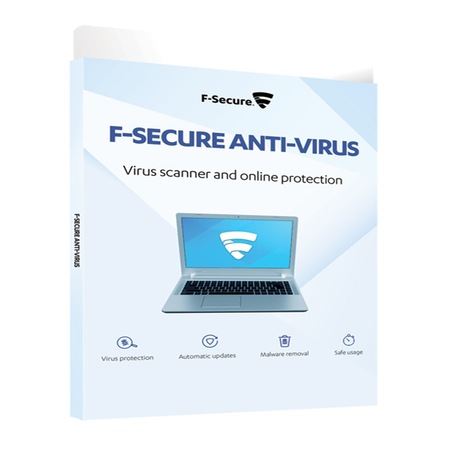 Лиценз за антивирусна програма F-Secure Antivirus, за 1 компютър, 1 ...
