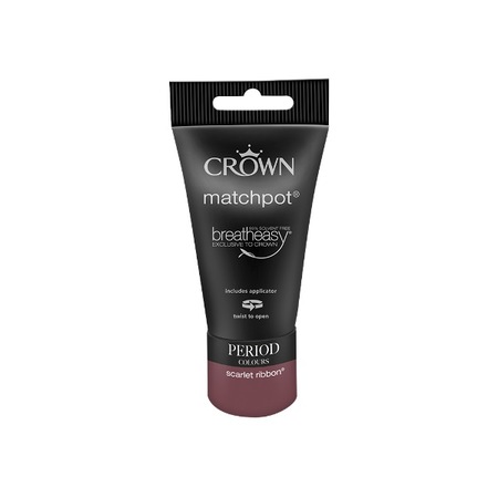 Тестер интериорна боя Crown Period Collection Scarlet Ribbon, 40 мл ...
