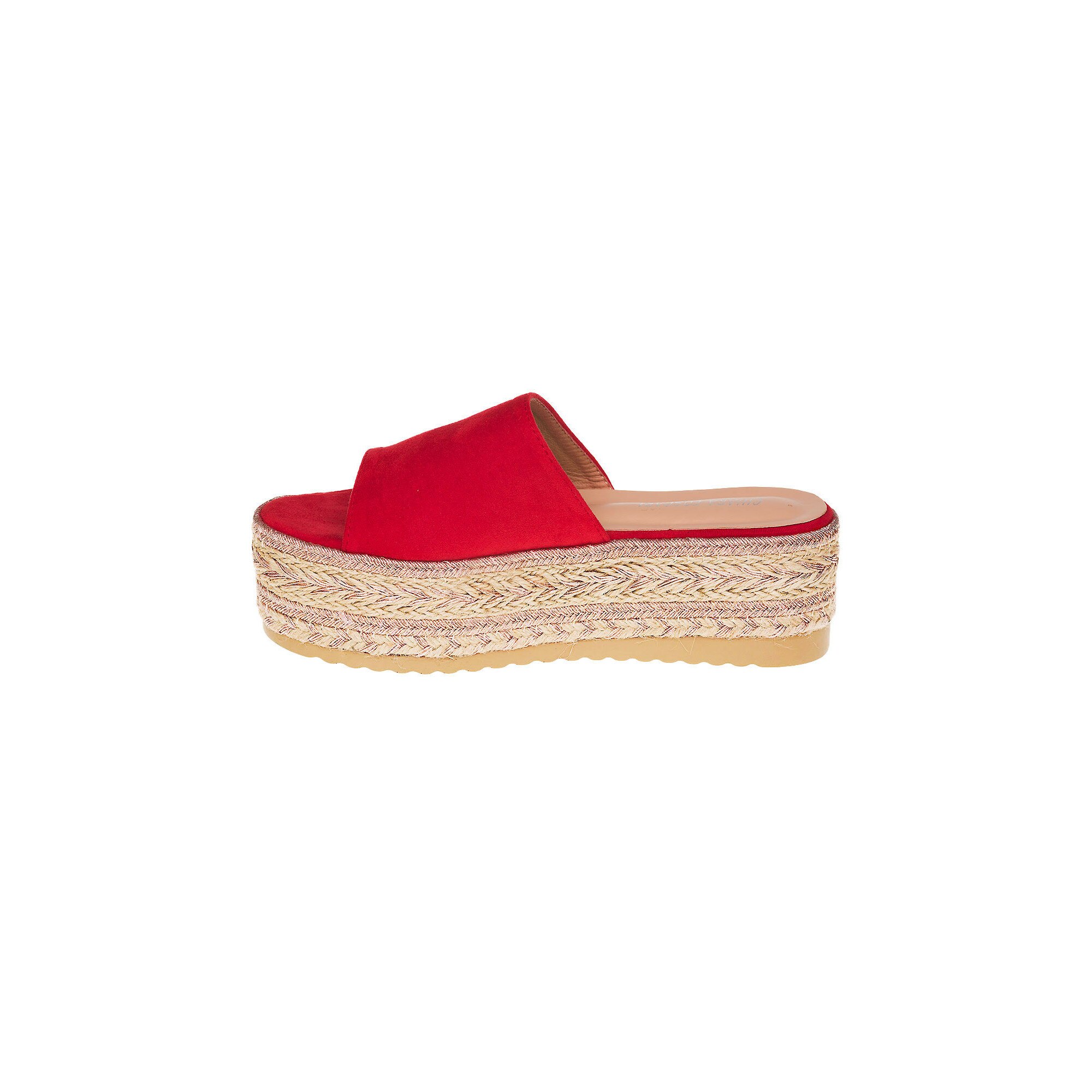 Papuci rosii ,wedge tip espadrile - eMAG.ro