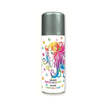 Spray colorant de par pentru petreceri - argintiu, 125 ml - eMAG.ro