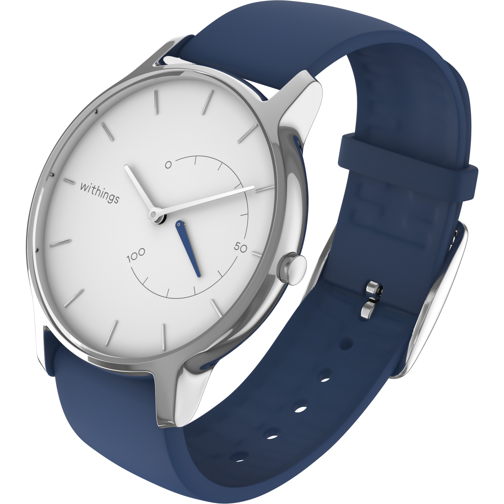 Часовник smartwatch Withings Move Timeless Chic, Silver / Blue - eMAG.bg