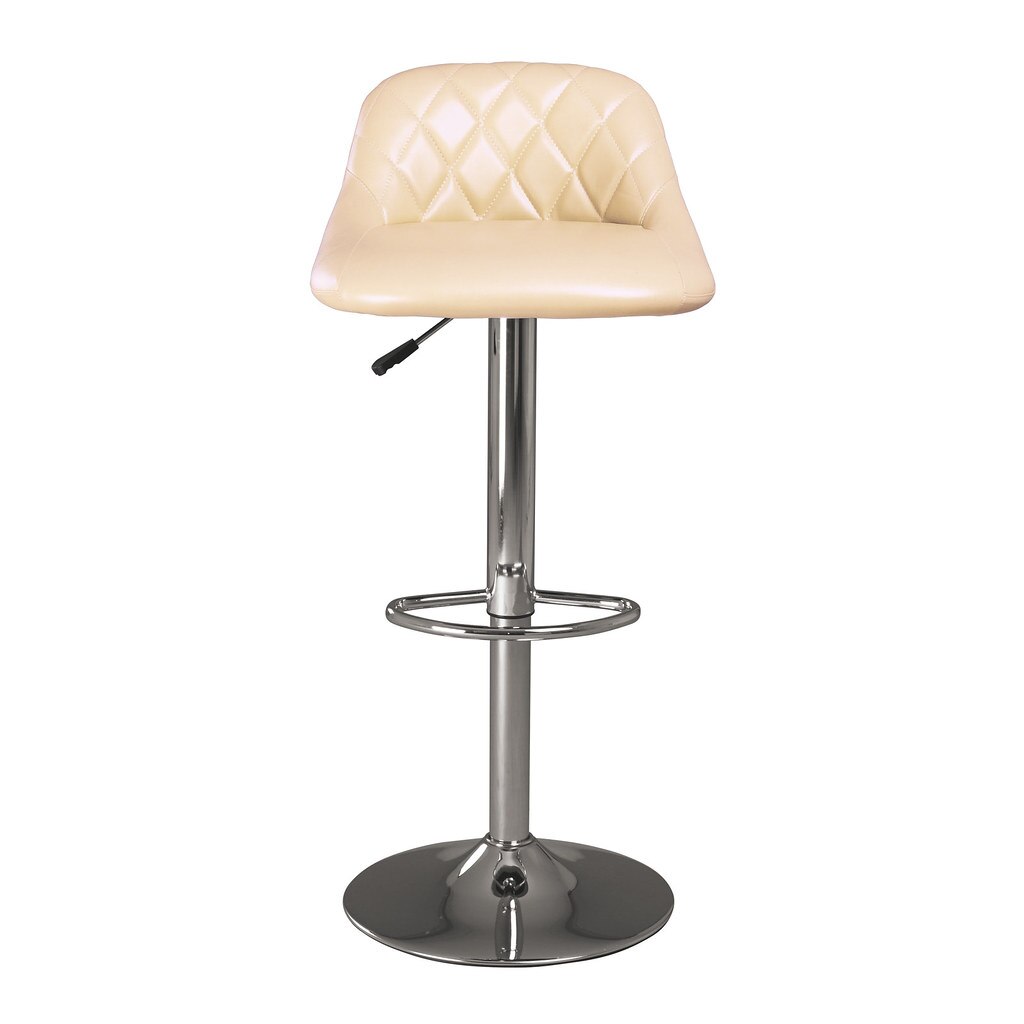 Scaun bar cafenea Royal, Crem piele ecologica - eMAG.ro