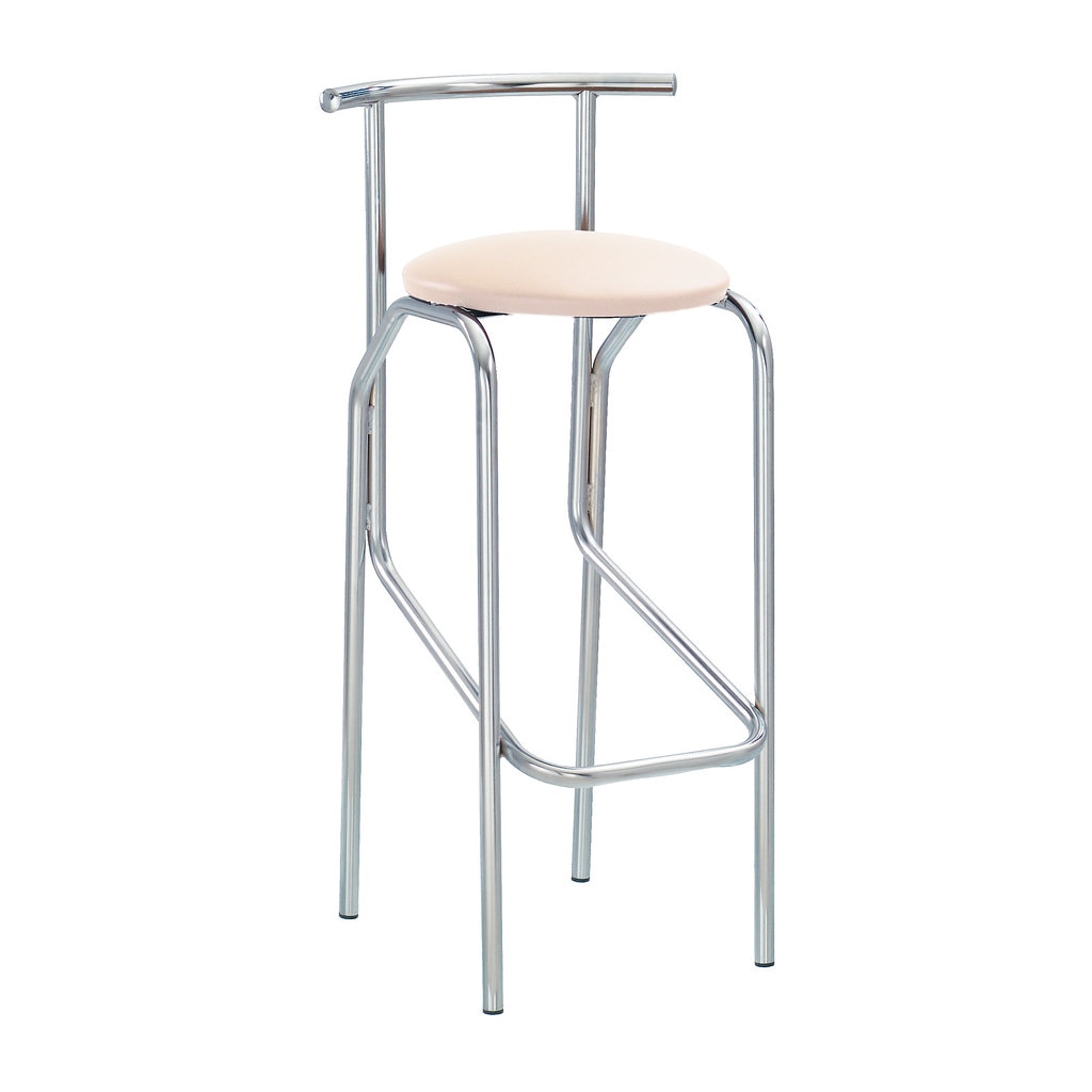 Set 2 scaune bar cafenea JOLA, Crem piele ecologica - eMAG.ro