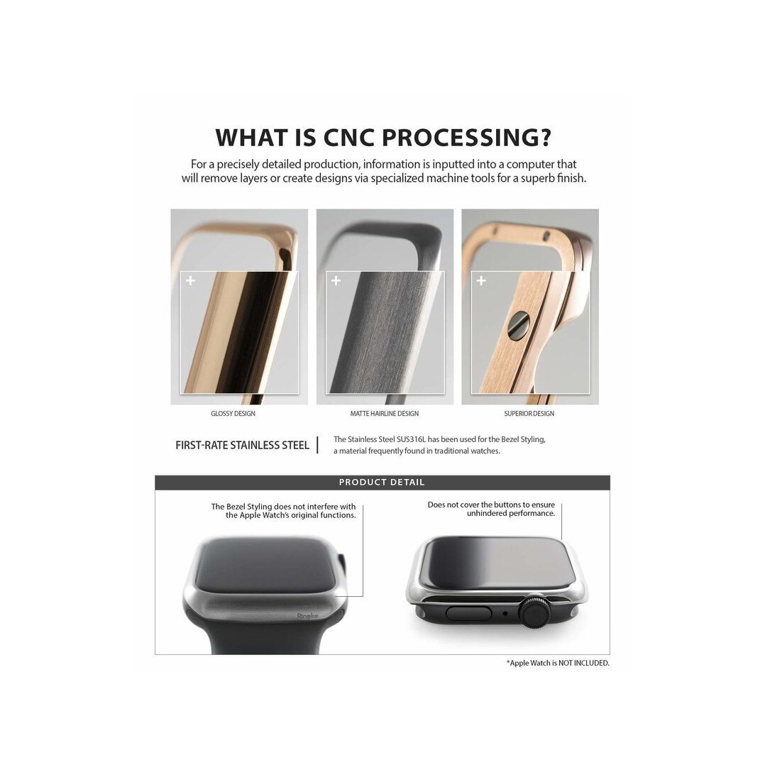 Védőtok Apple Watch 4 40mm Ringke Bezel, Rose Gold - eMAG.hu