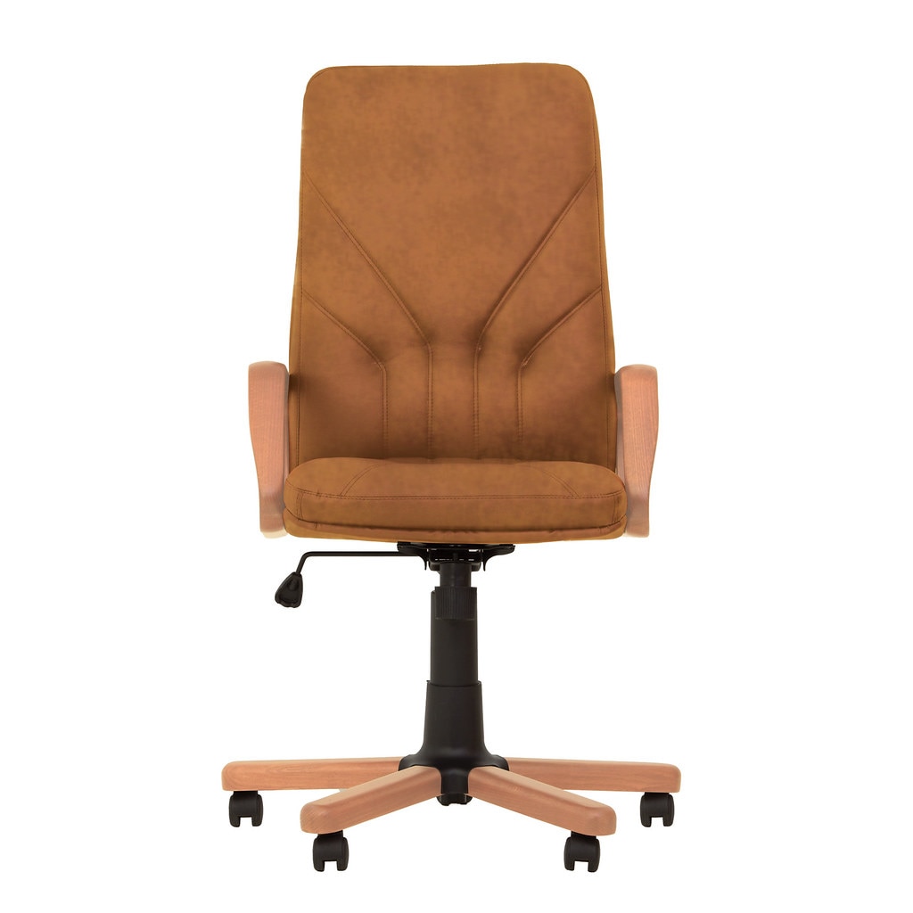 Scaun directorial HEAD OFFICE EXTRA, Brun deschis piele ecologica - eMAG.ro