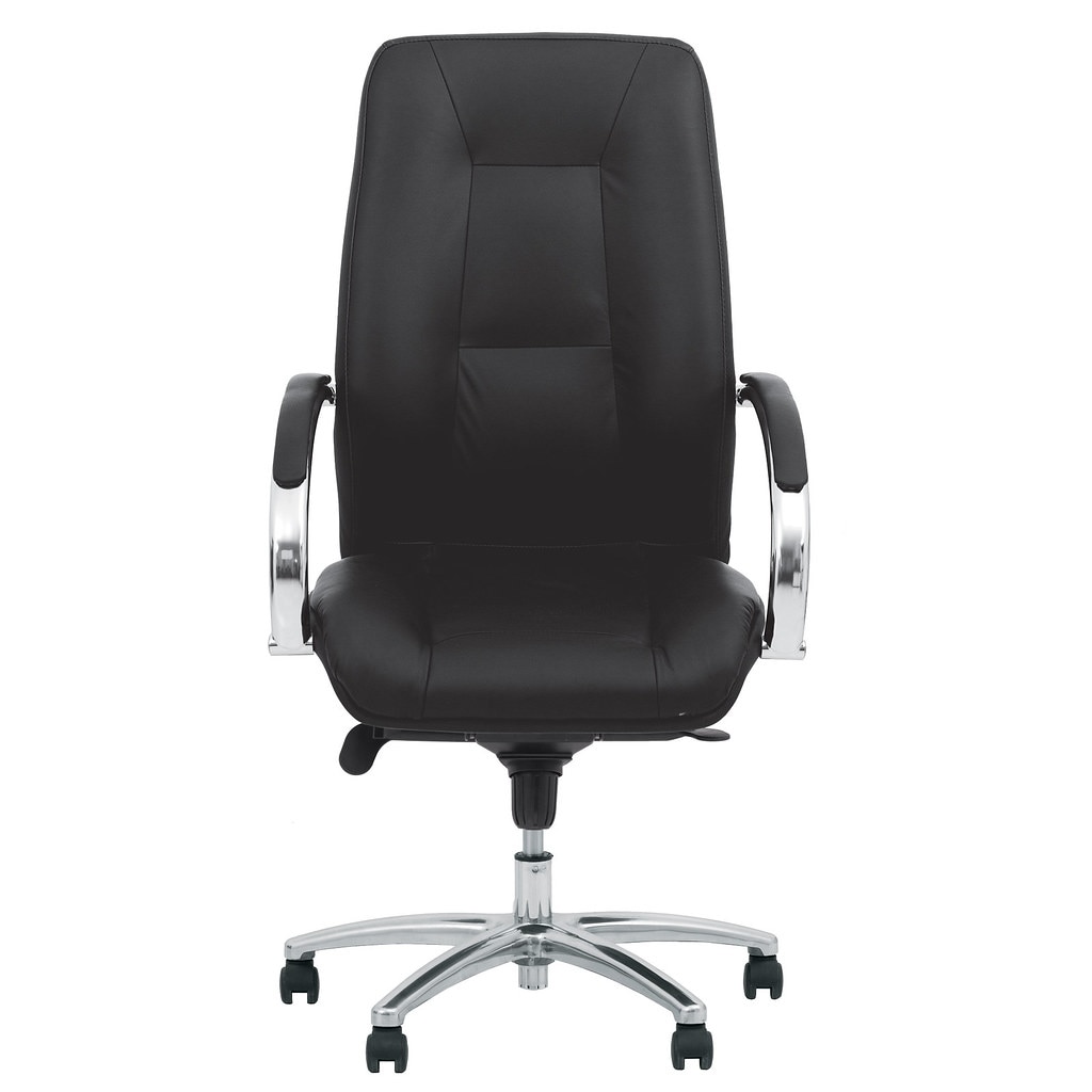 Scaun directorial CHARISMA, Negru piele naturala - eMAG.ro