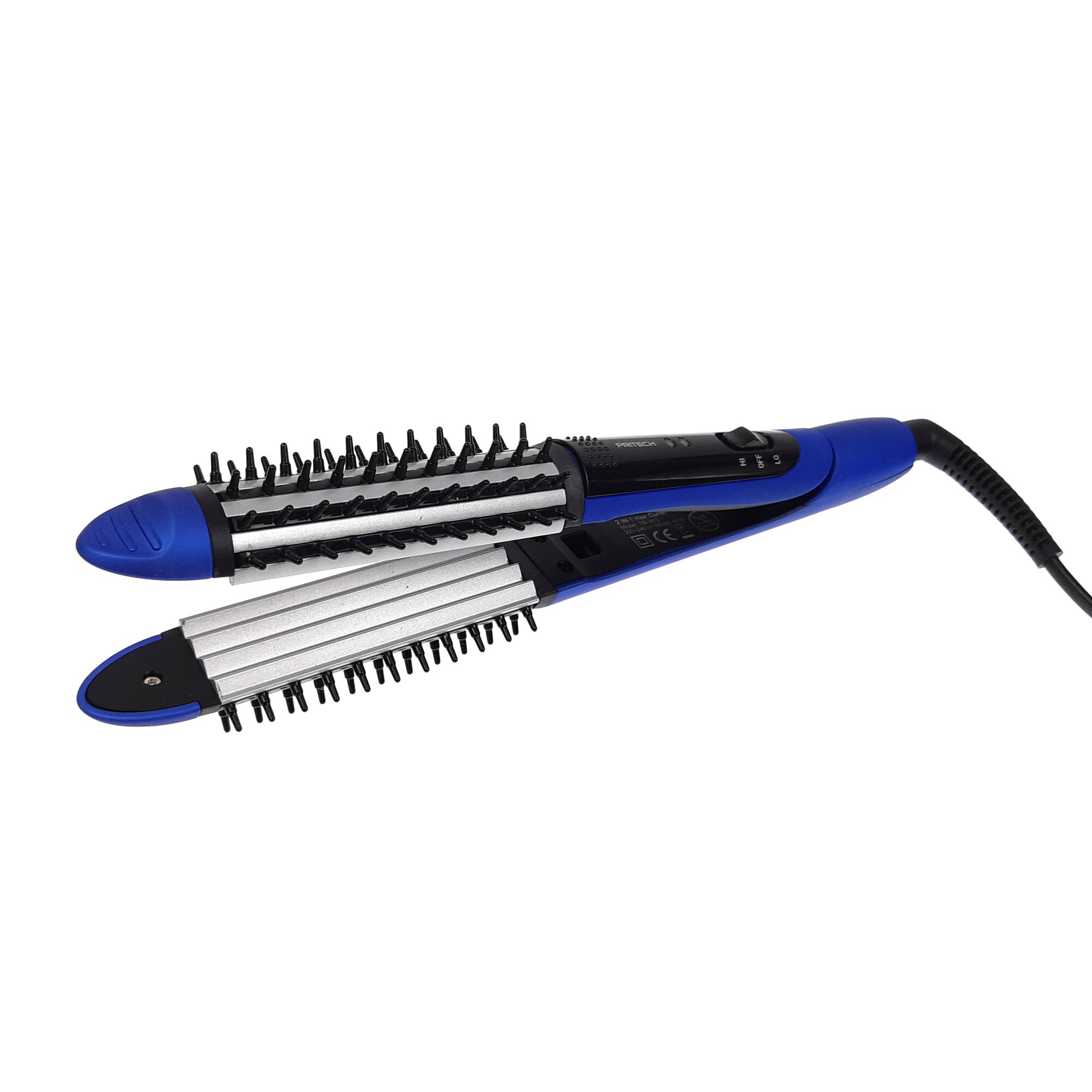 Placa de creponat si ondulat parul Pritech cu perie 2 in 1 (ceramica ...