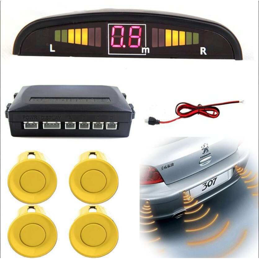 Set Senzori Parcare Auto Detector Parktronic Display Radar Monitor 4 ...