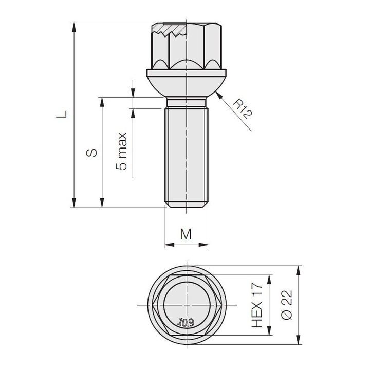 Prezoane suruburi auto filet 40 mm 12x1.5 raza - eMAG.ro