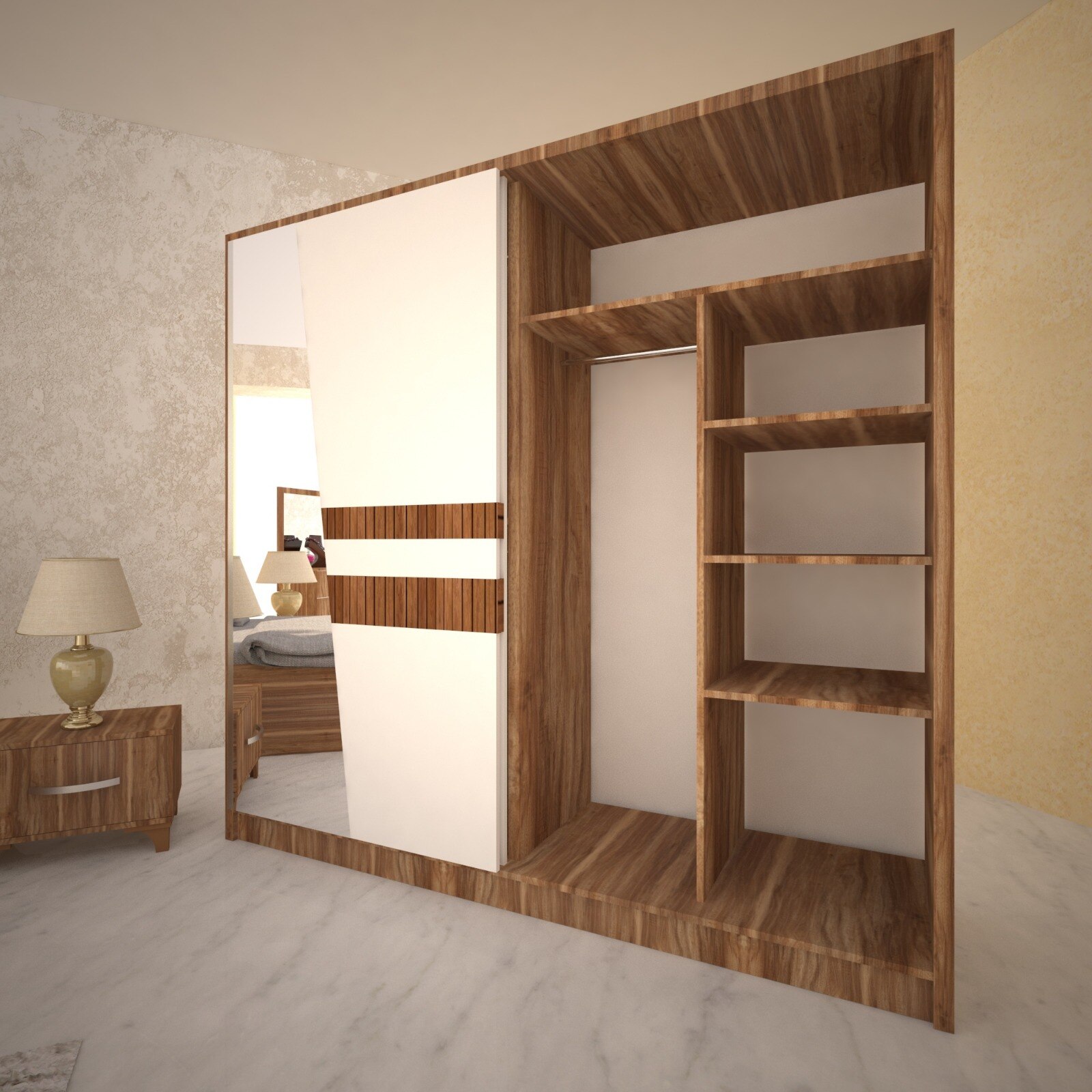 Set dormitor LUX VEN01 ,pat 160x200,sifonier H 210x L 200 cm - eMAG.ro
