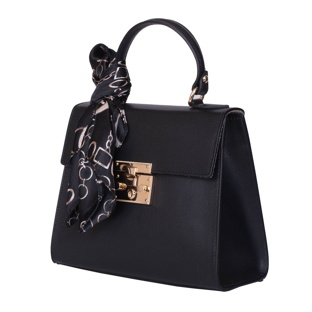 Poseta din piele naturala Lauren neagra - eMAG.ro
