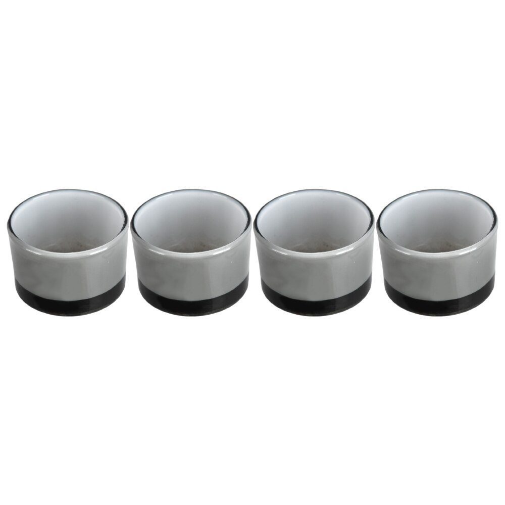 Set 4 suporturi de lumanari tip pastila, Rasteli, sticla, Ø 5 cm, h 3 ...