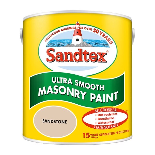 Фасадна боя Crown Sandtex Ultra Smooth Masonry paint Sandstone, 2.5л ...