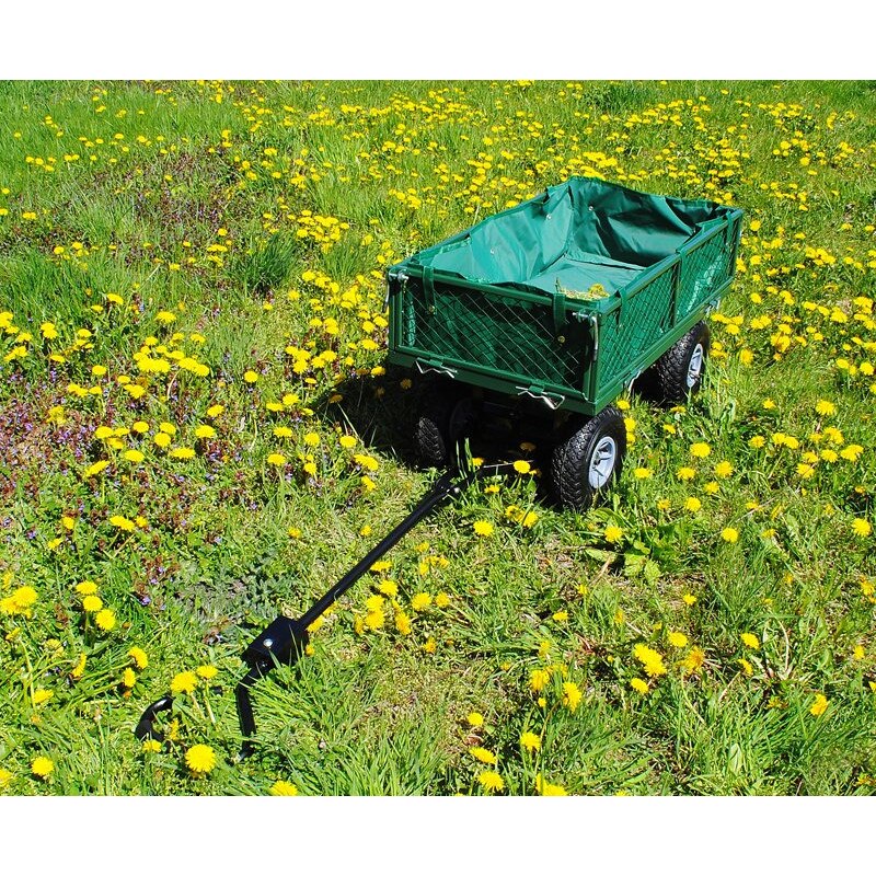 Carucior Metalic pentru Curte sau Gradina cu Husa Detasabila ...