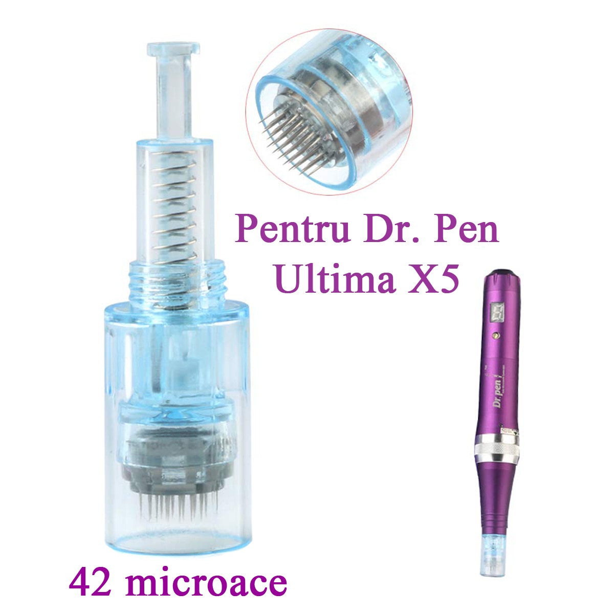 Cartus de unica folosinta 42 ace, sigilat, pentru Dermapen Dr. Pen ...