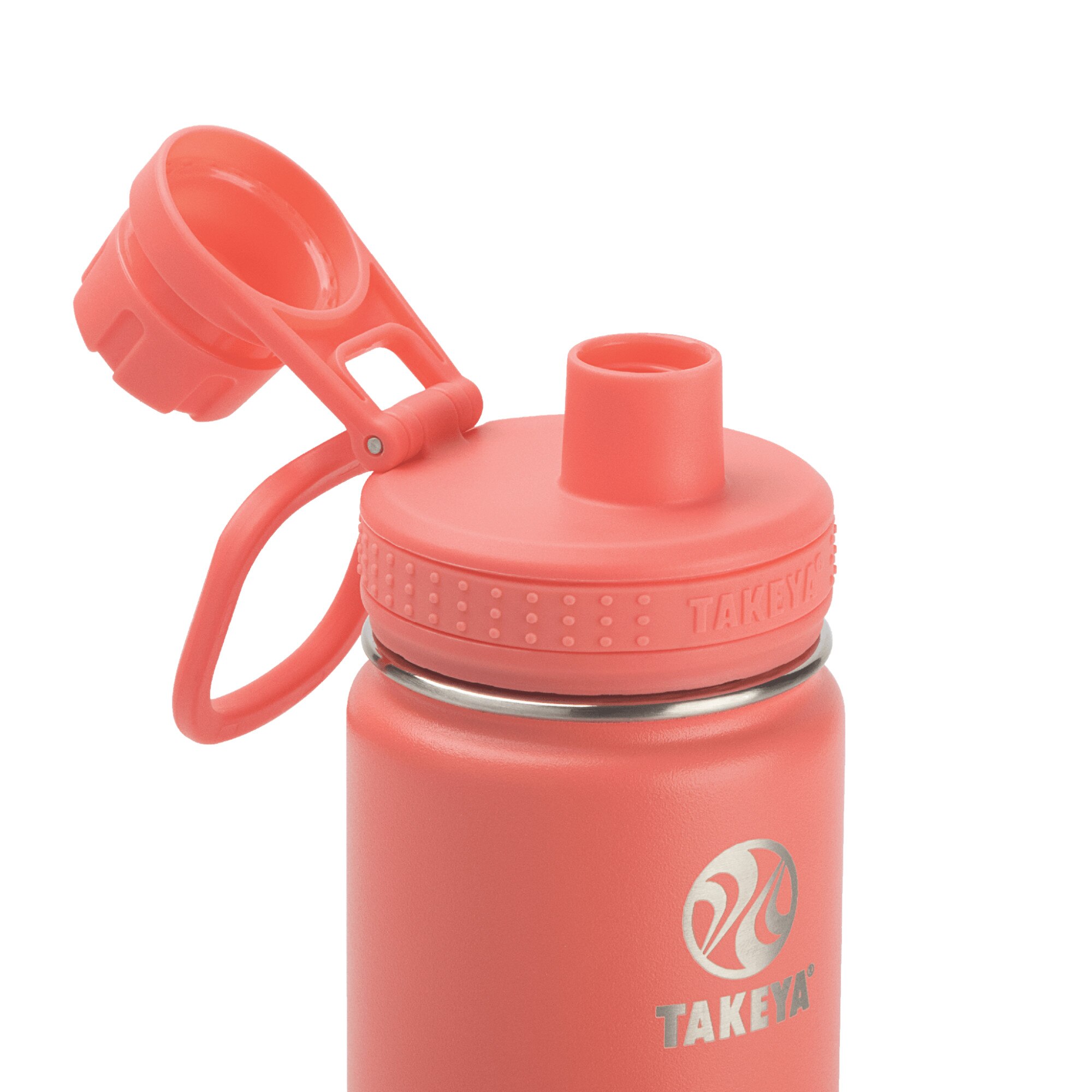 Bidon izolant / termos Takeya® Actives, 530 ml, coral - eMAG.ro