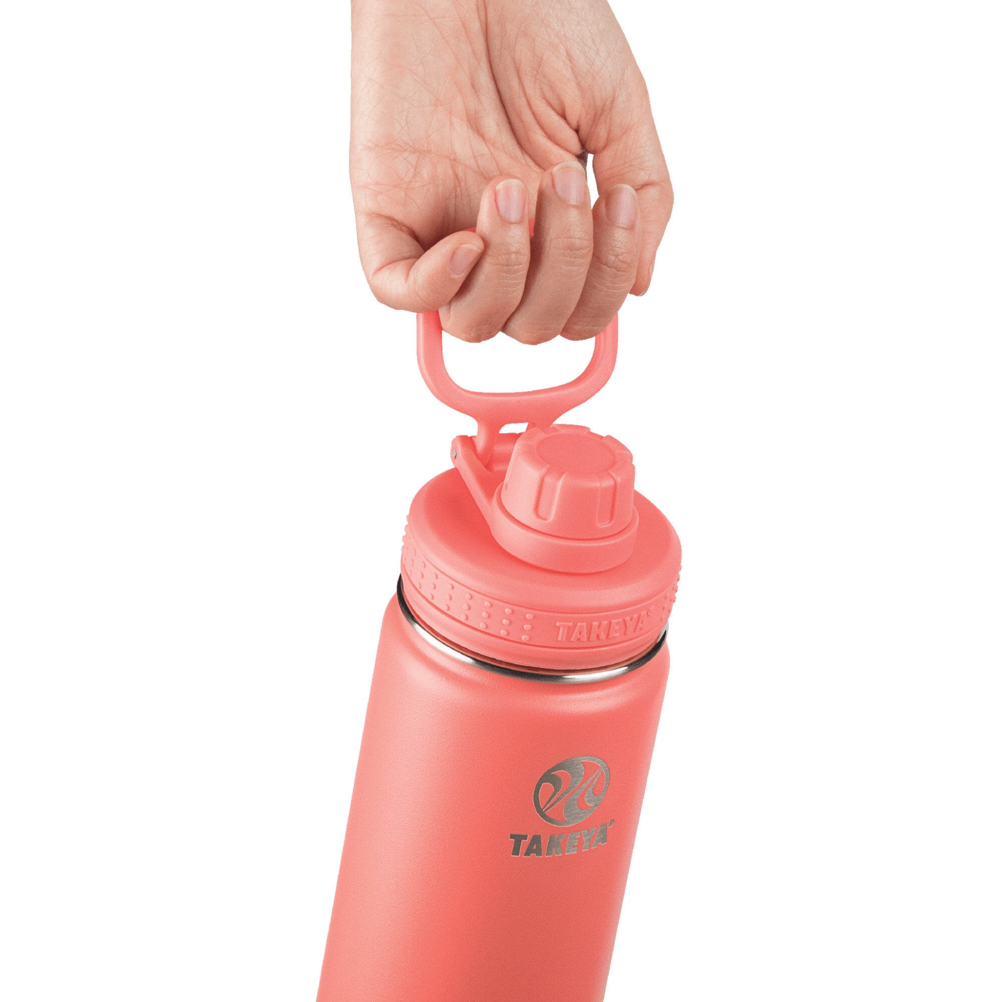 Bidon izolant / termos Takeya® Actives, 530 ml, coral - eMAG.ro