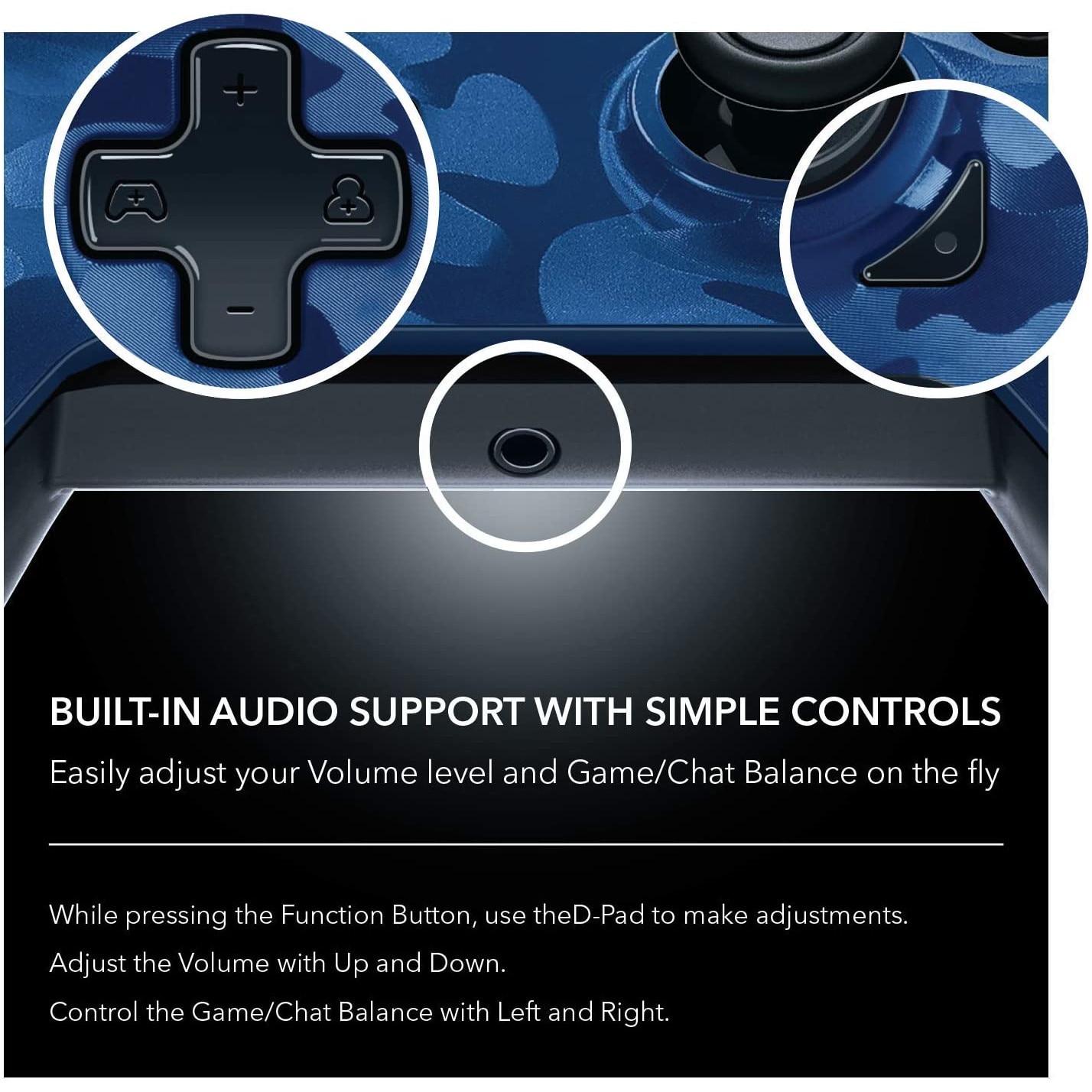 Controller Cu Cablu Blue Camo Xbox One - eMAG.ro