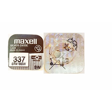 Сребърна плоска батерия за бръмбар MAXELL 1,5V 337A (SR416SW) - eMAG.bg