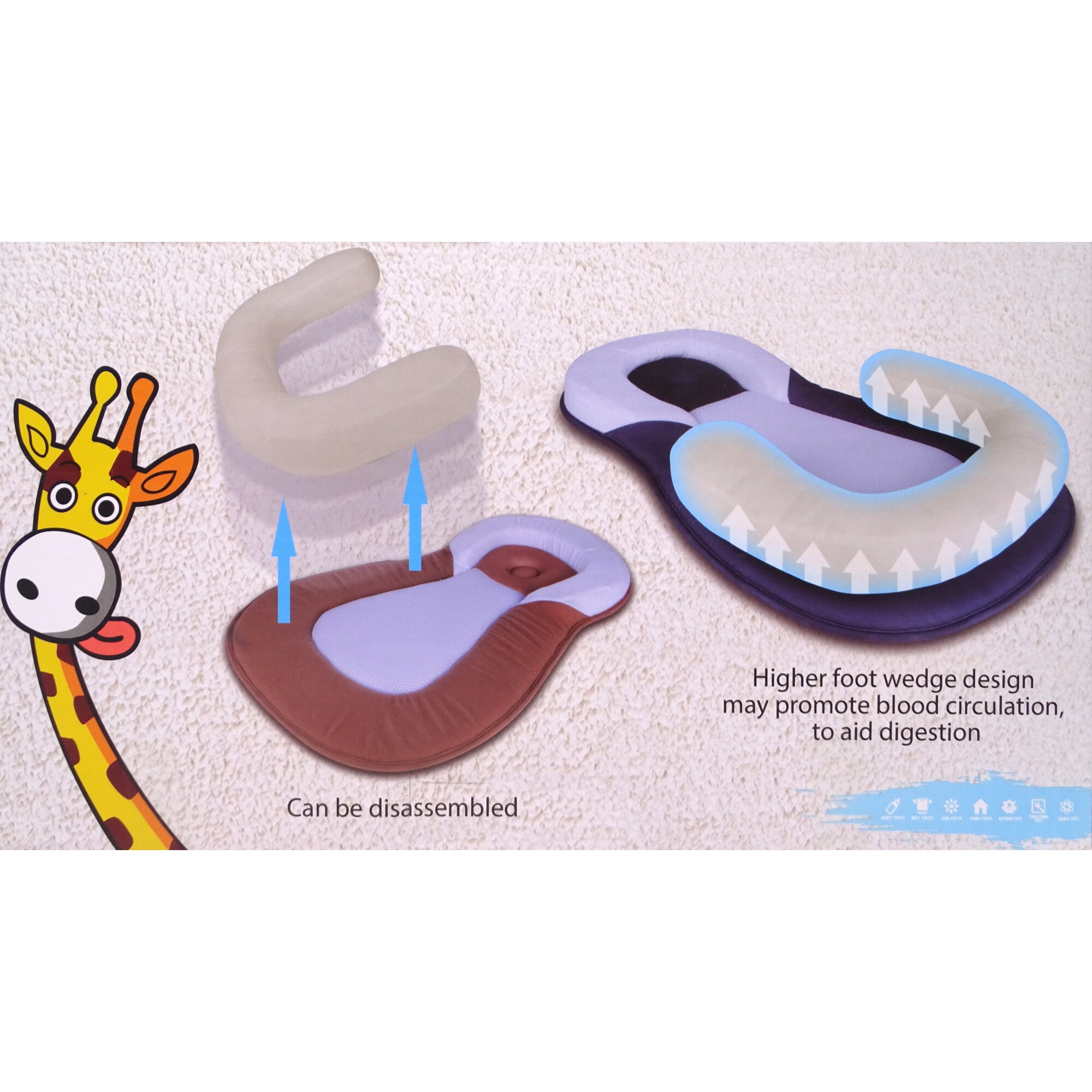 Perna Speciala Suport Cap pentru Bebelusi si Nou Nascuti, Reglabila ...