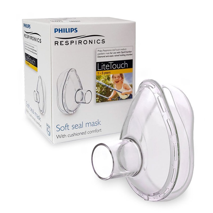Masca medie LiteTouch Philips Respironics, 1-5 ani, pentru camera de ...