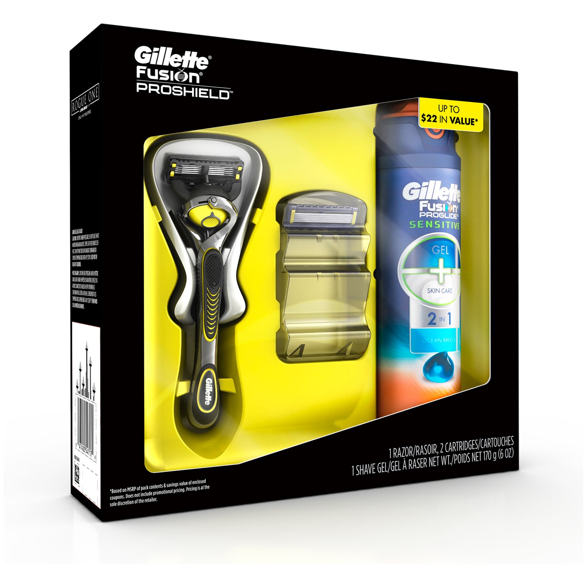 Set, Gillette Fusion 5-blade ProGlide, aparat plus 3 rezerve plus gel ...