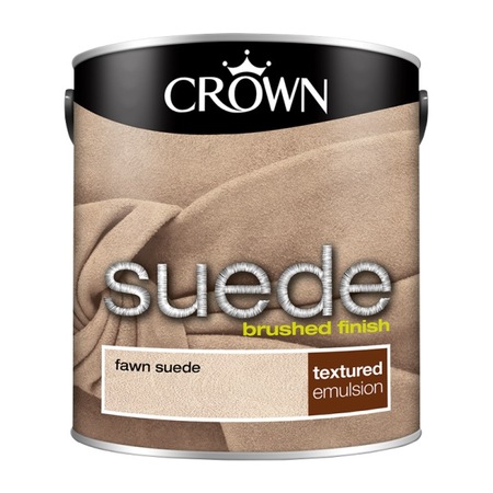 Боя за акцент Crown Suede Emulsion Fawn Suede, водна основа, 2.5 л ...