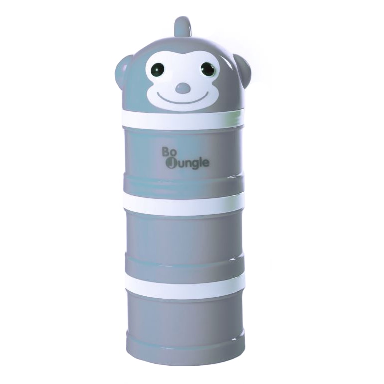 Recipient lapte praf BO Jungle, Maimuta/Gri - eMAG.ro