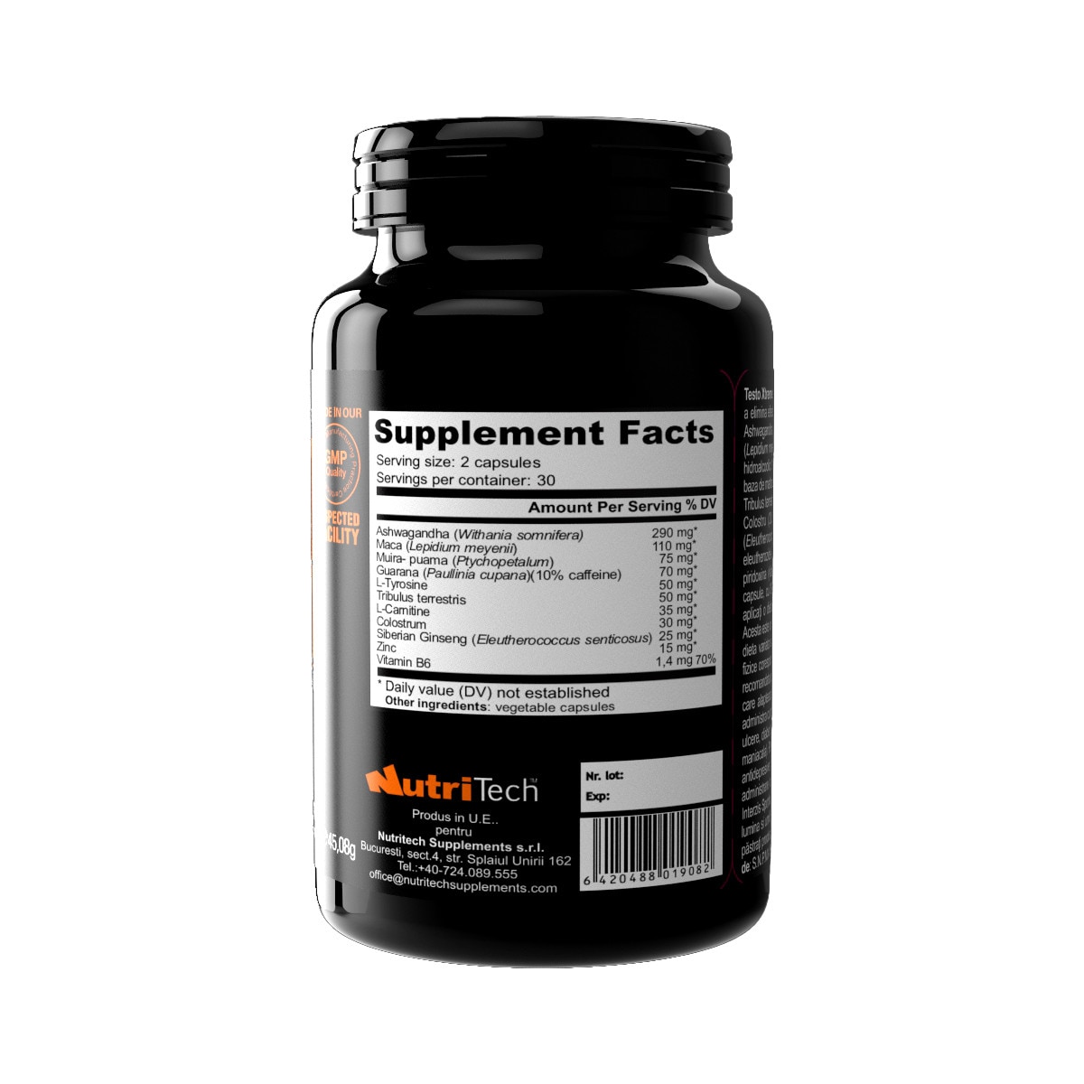 Supliment alimentar Stimulent testosteron Testo Xtreme, Nutritech, 60 ...