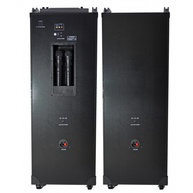 Set 2 boxe karaoke Zephyr, LED, bluetooth, jack microfon - eMAG.ro