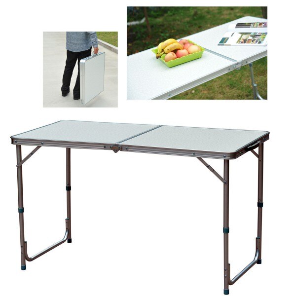 Masuta plianta pentru camping Outsunny, detasabila, reglabila, albastra ...