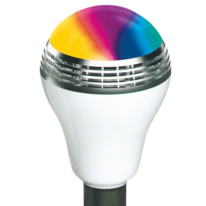 Bec inteligent LED RGB Hoff cu boxa bluetooth 3W EVO - eMAG.ro