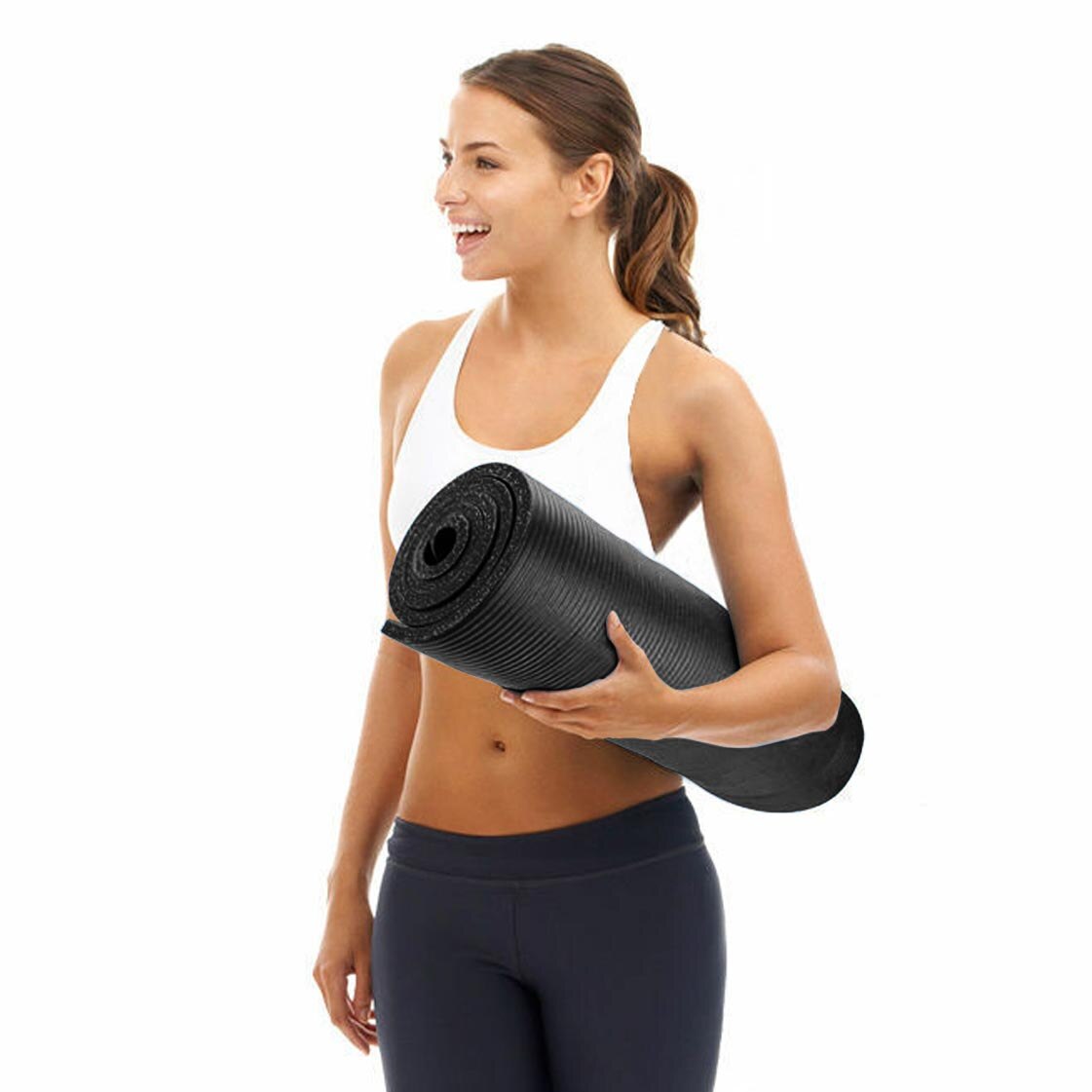 Saltea yoga Timeless Tools, Spuma, 181 x 61 cm, Negru - eMAG.ro