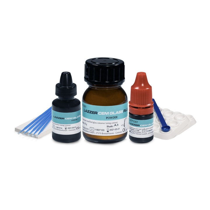 Ciment Dentar, Lazzer Cem Glass Plus LC, Culoare A3 - eMAG.ro