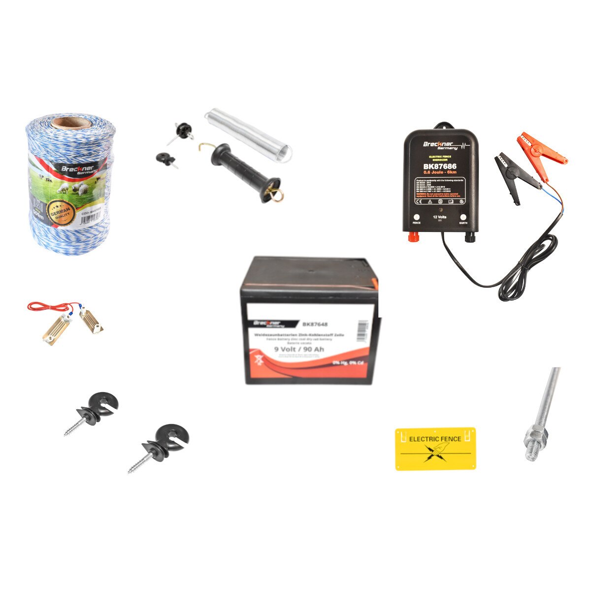 Pachet complet gard electric Breckner Germany 0.6J, 12V, fir electric ...