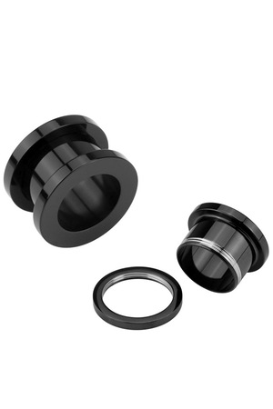 Flesh Tunnel negru cu filet, ear expander, pierce ureche, 14mm - eMAG.ro