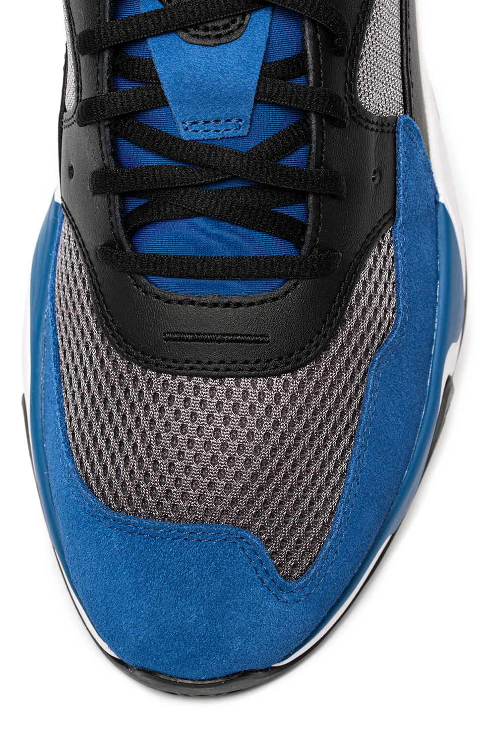 Puma, Спортни обувки Storm Origin с контрастни детайли, Син / Тъмносив ...