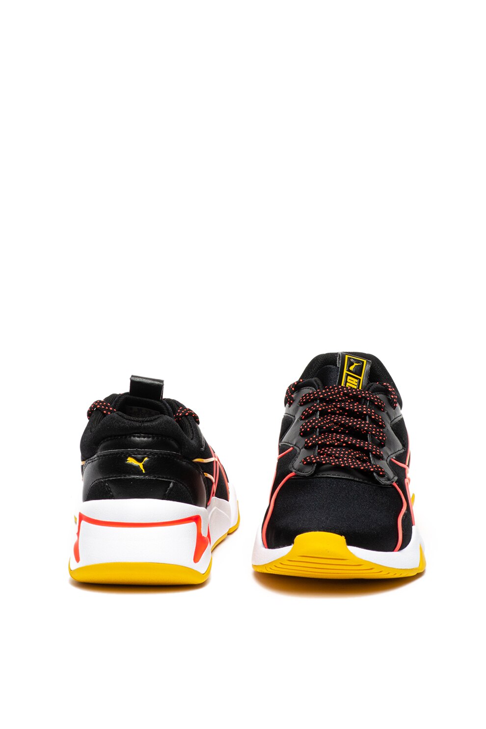 Puma, Спортни обувки Nova Hypertech с цветен блок, Черен/Жълт, 5 - eMAG.bg
