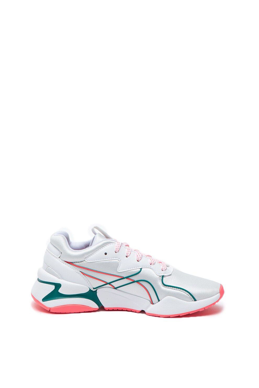 Puma, Спортни обувки Nova Hypertech, Мръснобял/Яркорозов/Зелен, 6 - eMAG.bg