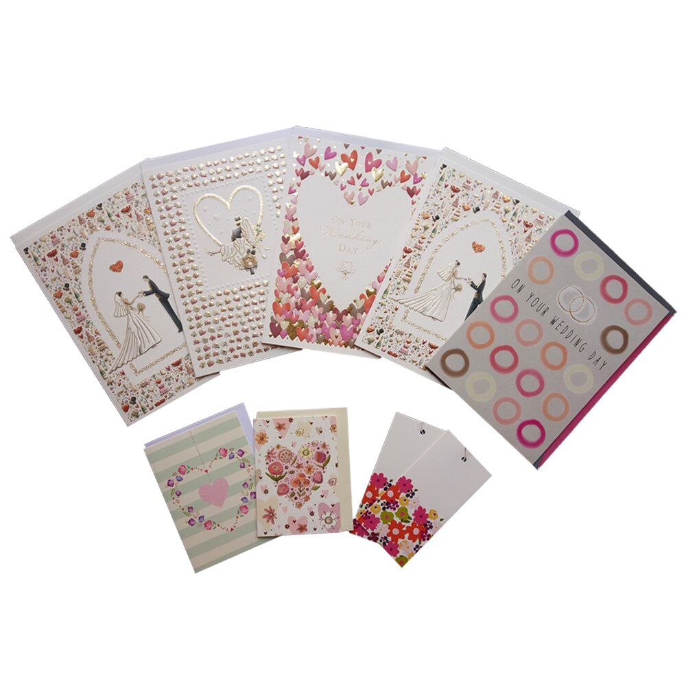 Set de 7 felicitari si 2 etichete pt cadou, Ambient Box, multicolore ...