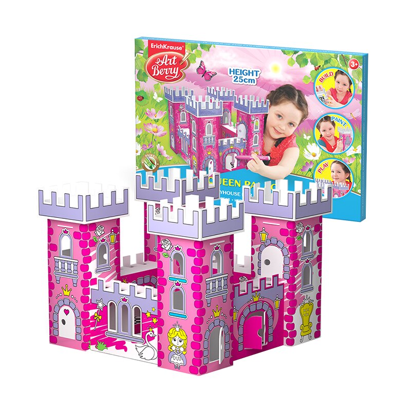 Macheta de colorat, ErichKrause Artberry Queen Palace, 25x32,5x32,5 cm ...