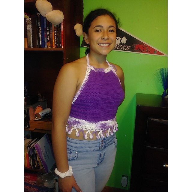 Model de crosetat "Happy Halter Top" Crochet Pattern - eMAG.ro