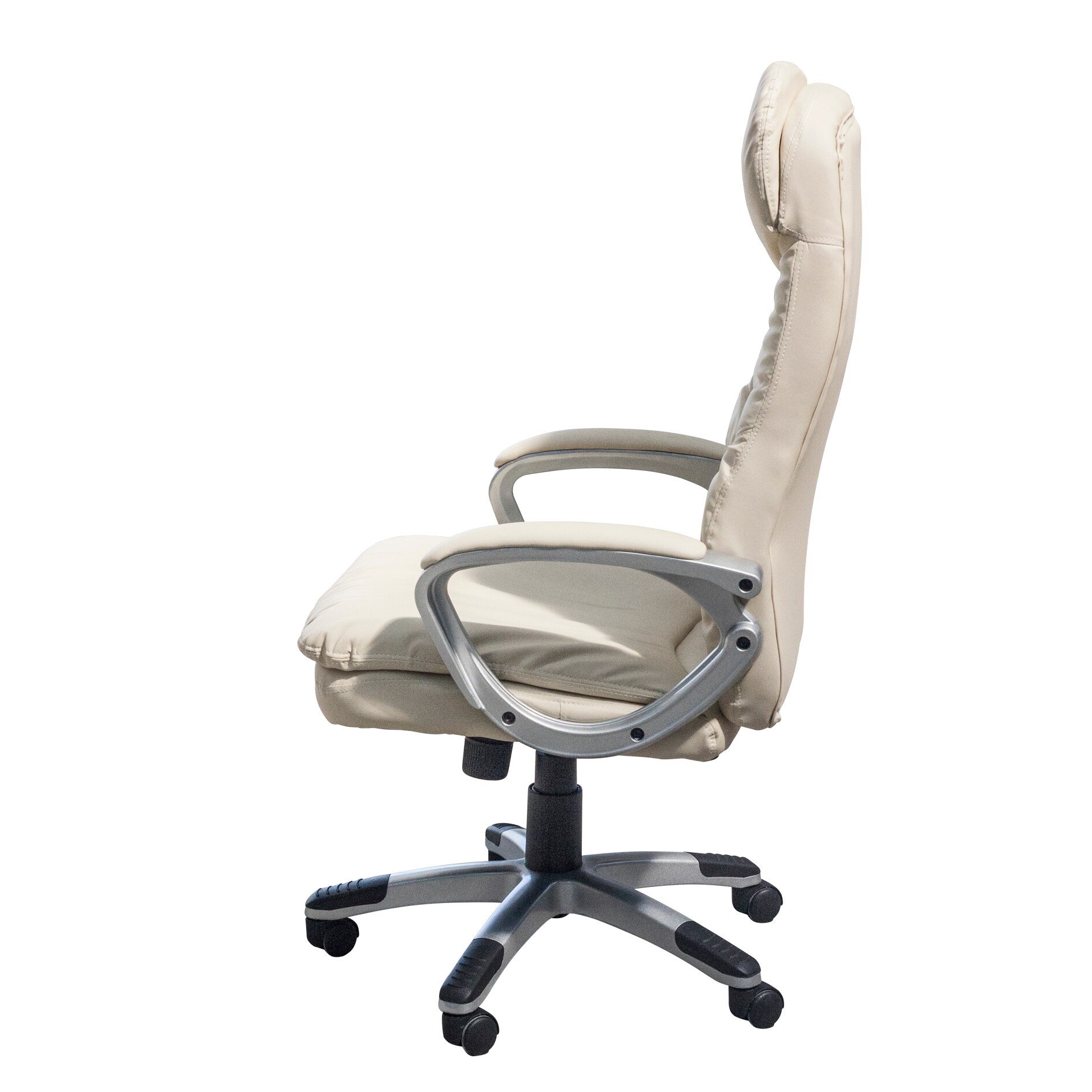 Офис стол с подложка за глава, Home Decor, 62x73x110 -120 cм., бял ...