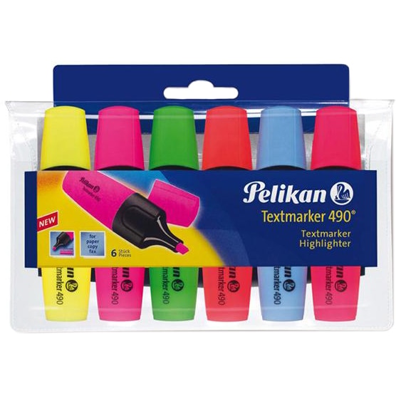 Set 6 textmarker Pelikan 490, blister - eMAG.ro