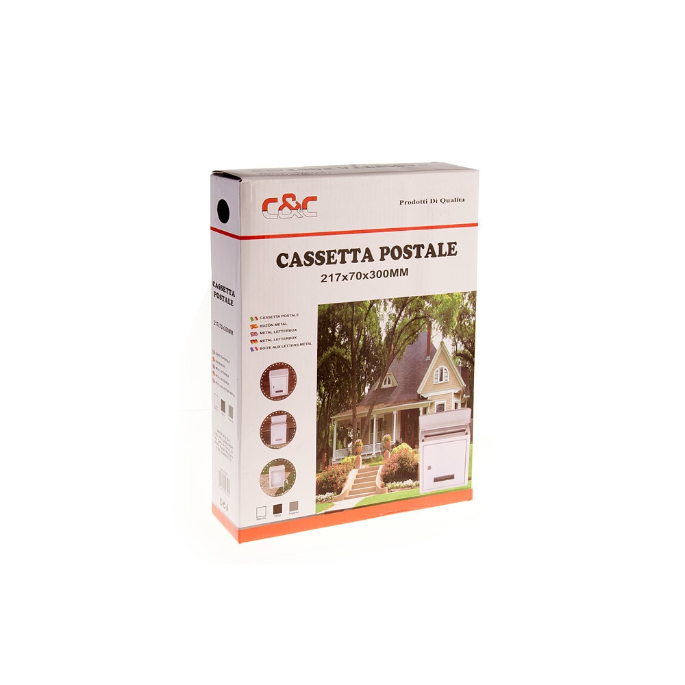 Cutie Postala Metalica, 217x70x300 mm, cu Fanta, Cheie si Placuta ...