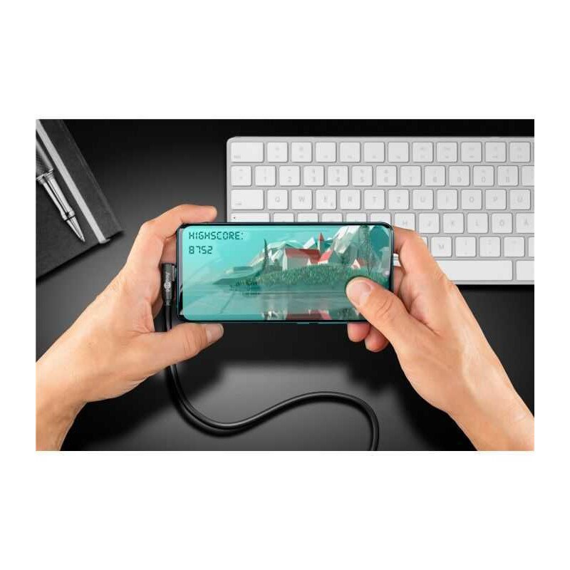 Cablu USB TYPE C tata la USB A 3.0 tata unghi 90 grade 1m 15W 5Gbps ...