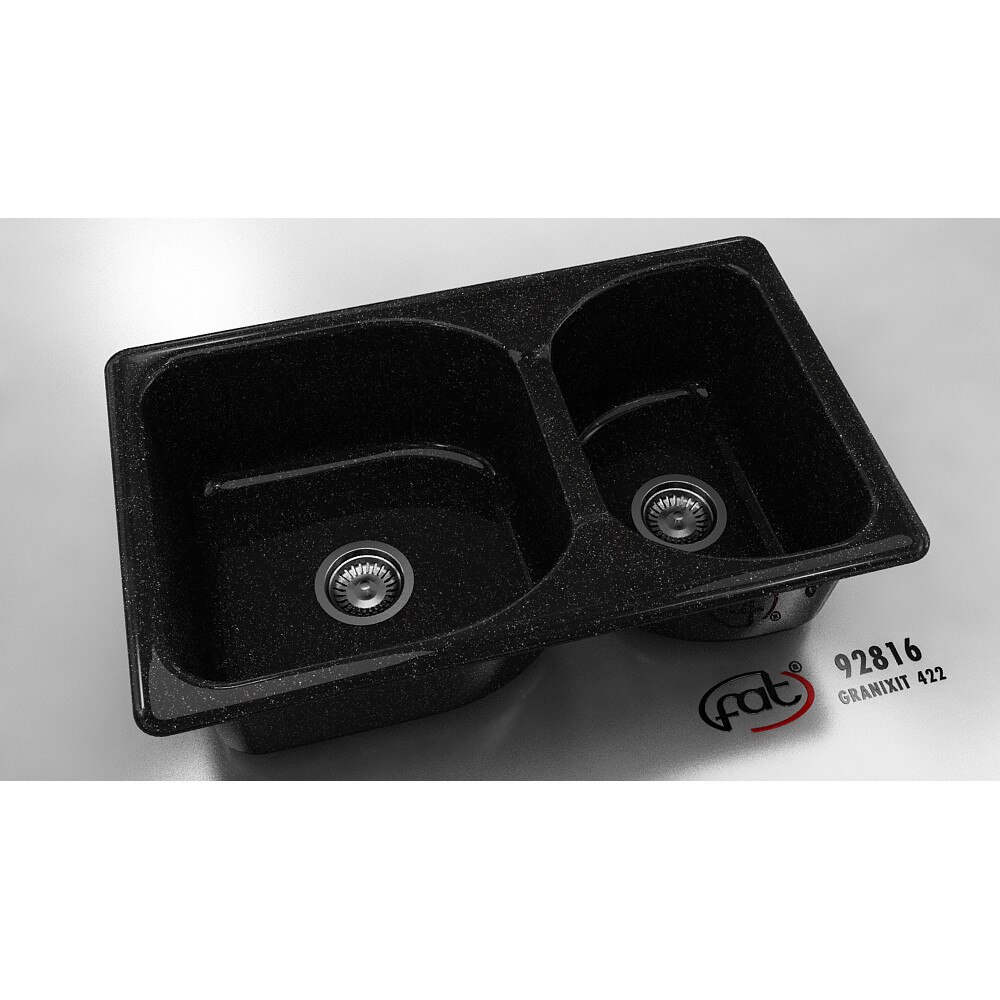 Chiuveta Compozit GRANIXIT, doua cuve spatioase,900x490x210mm,culoare ...